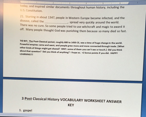 World History 3 POST CLASSICAL CIVILIZATIONS Teacher Resource Suppleme ...