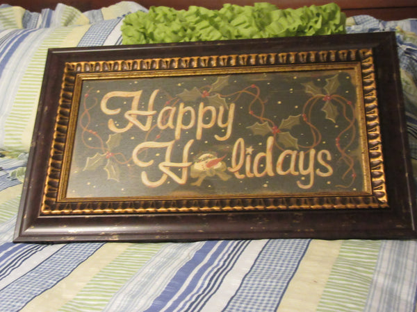 Wall Art Happy Holidays Picture Vintage Frame – JAMsCraftCloset