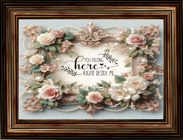 SQUARE Digital Graphic Design YOU BELONG HERE RIGHT BESIDE ME Sublimat ...