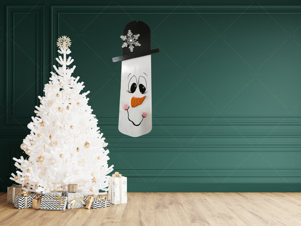 FAN BLADE Wall Art Chalkboard SNOWMAN 2 Upcycled Repurposed Ceiling Fa ...