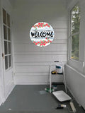 ROUND Digital Graphic Design WELCOME 2 Sublimation PNG SVG Door Sign W ...