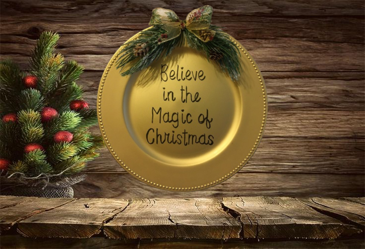 Dollar Tree Plastic Gold CHARGER PLATE Christmas Holiday Wall Art BELI ...