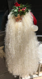Santa Face 3 Long Long White Fluffy Beard Vintage Resin Face Primitive ...