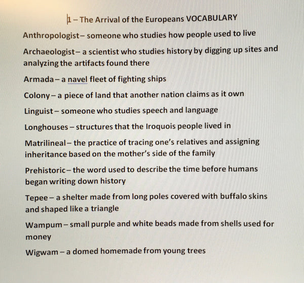 US History 1 THE ARRIVALS OF THE EUROPEANS Teacher Resource Supplement ...