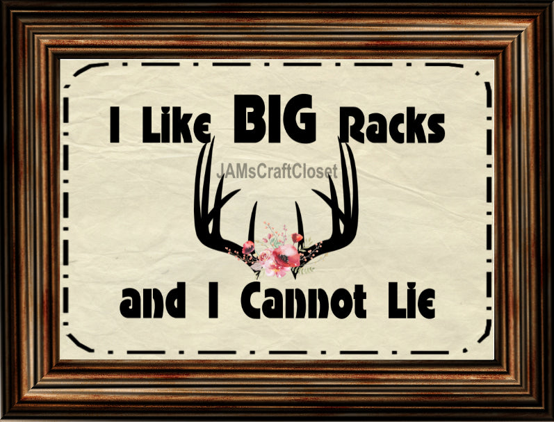 DEER License Plate Digital Graphic Design Download I LIKE BIG RACKS SV ...