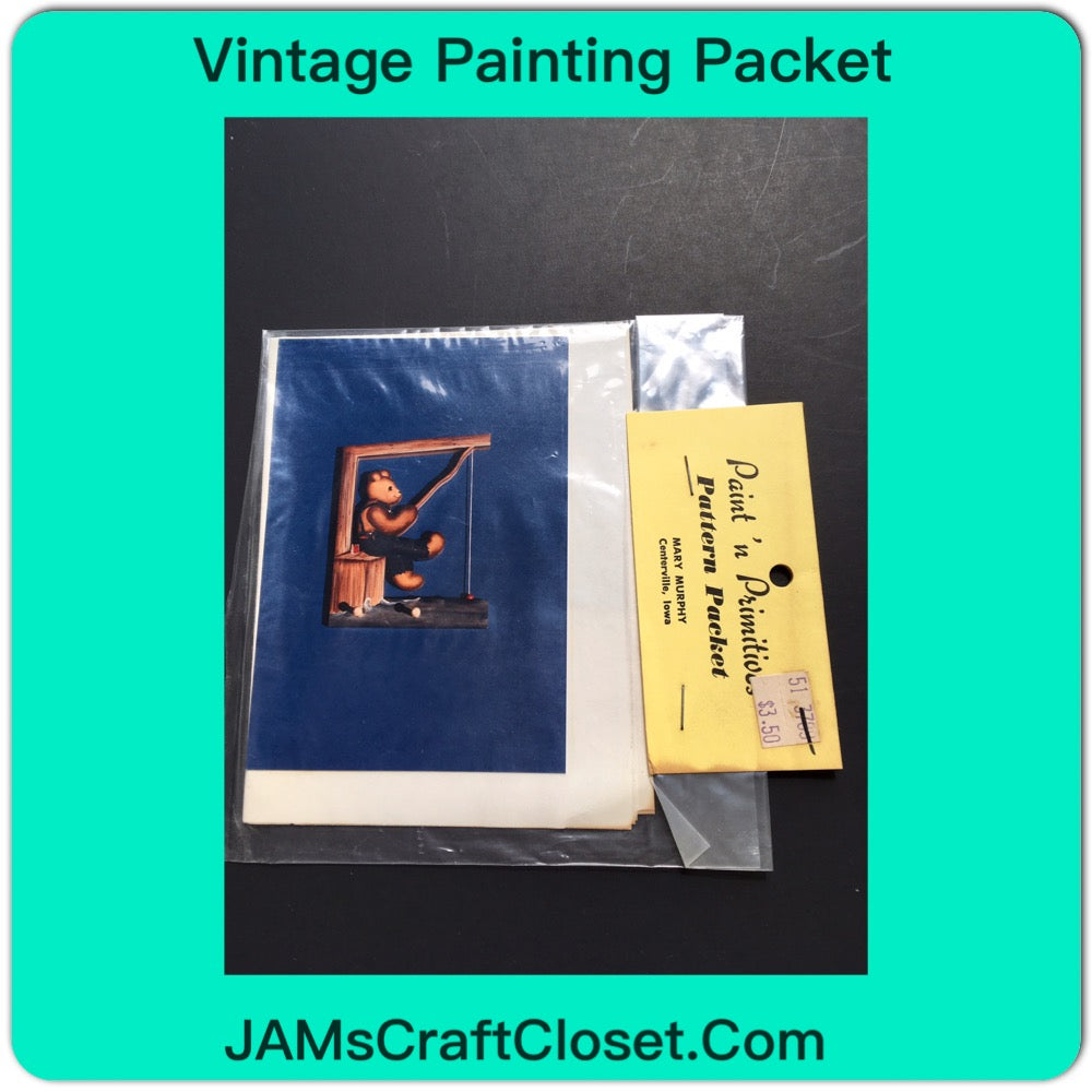 Vintage DIY Painting Packet #12 Bear Fishing – JAMsCraftCloset