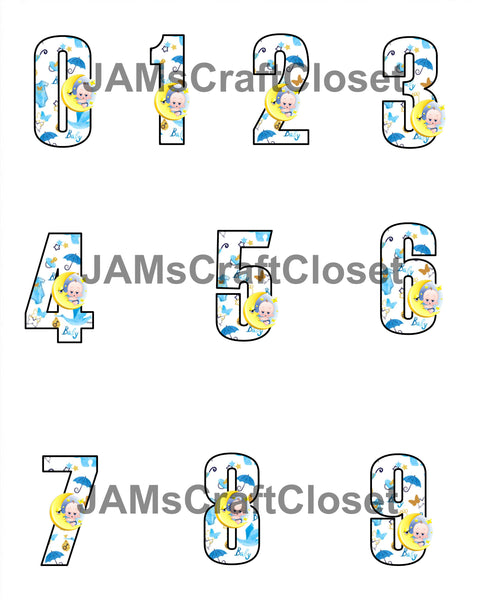 NUMBER SETS Digital Graphic Design Typography Clipart SVG-PNG Sublimat ...