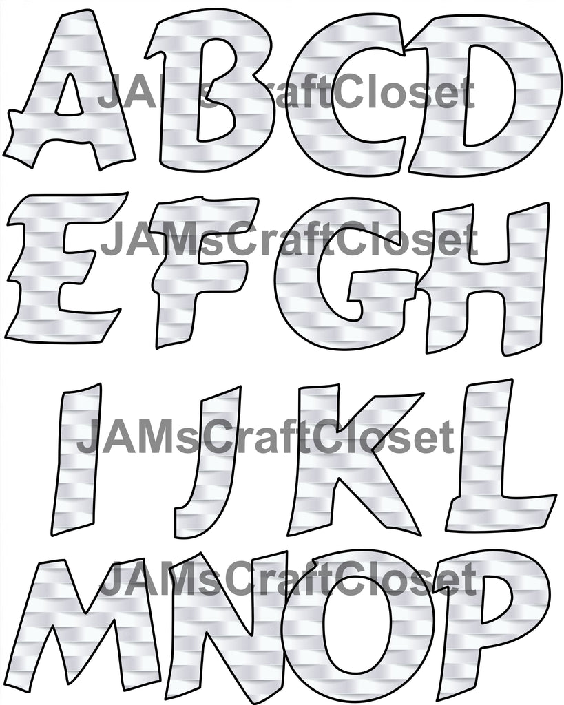 ALPHABET SET Digital Graphic Design Typography Clipart SVG-PNG Sublima ...