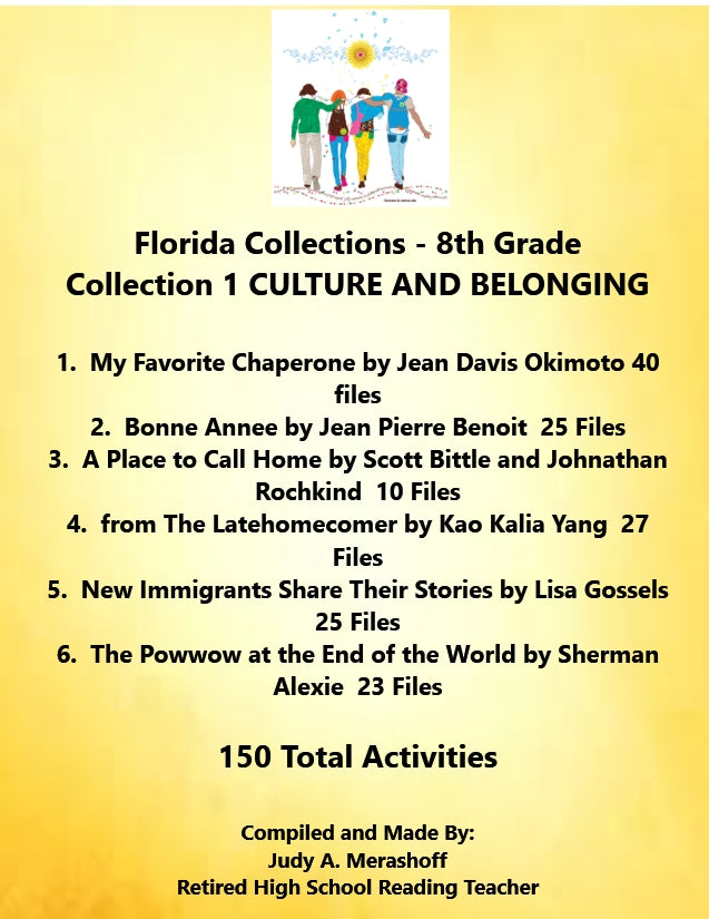 Florida Collections 8th Grade Collection 1 CULTURE AND BELONGING ...