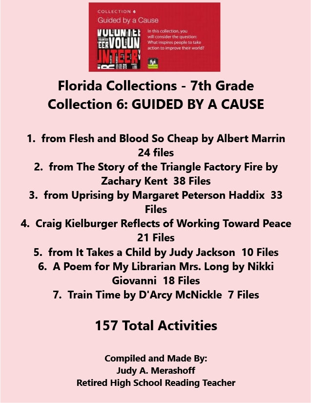 Florida Collections 7th Grade Collection 6 GUIDED BY A CAUSE Supplemen ...