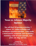 from Texas vs Johnson Majority Opinion from HMH 10th Grade Textbook Co ...