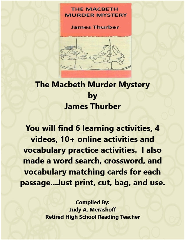 The Macbeth Murder Mystery from HMH 10th Grade Collection 5 Supplement ...