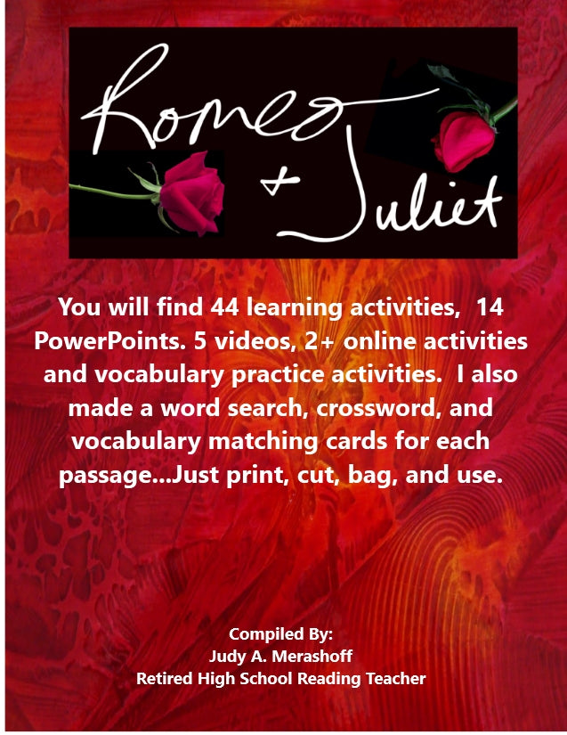 The Tragedy of Romeo and Juliet from HMH 9th Grade Textbook Collection ...