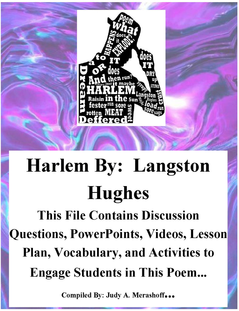 Harlem by Langston Hughes Teacher Supplemental Resources Fun Engaging ...