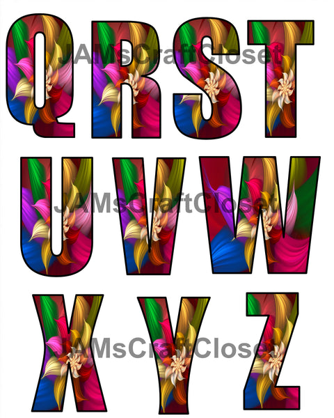 ALPHABET SET Digital Graphic Design Typography Clipart SVG-PNG Sublima ...