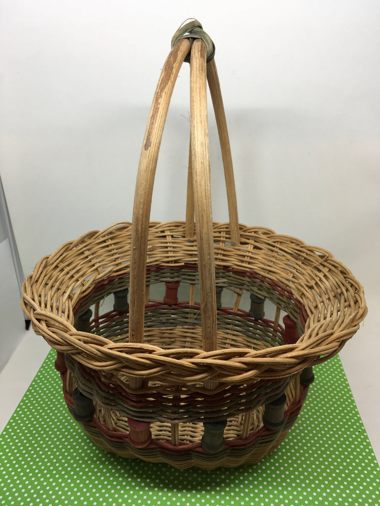 Basket Flower Girl Sewing Centerpiece Spool Unique Vintage Home Decor ...