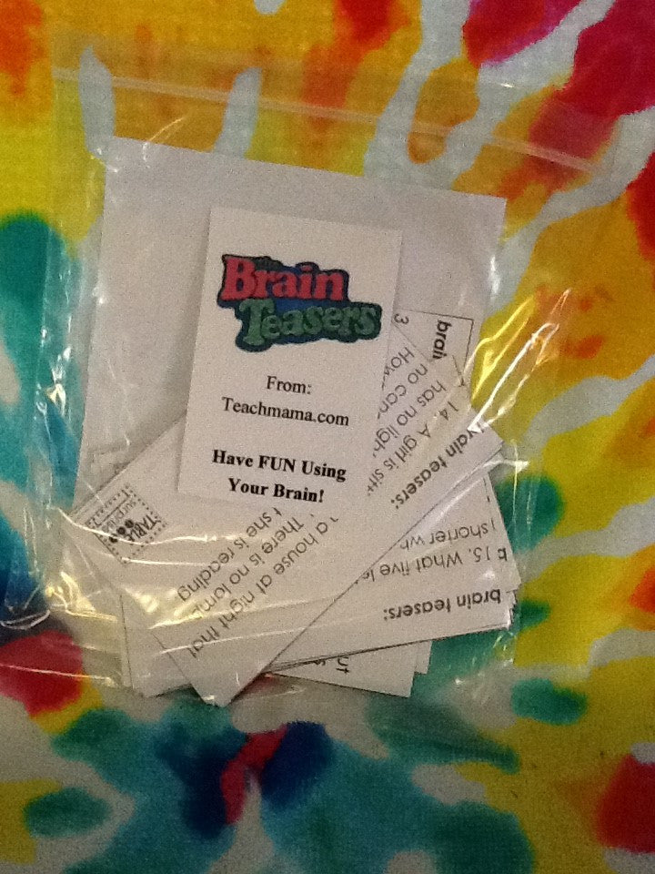 Brain Teasers 16 3x5 Cards With ANSWER KEY – JAMsCraftCloset