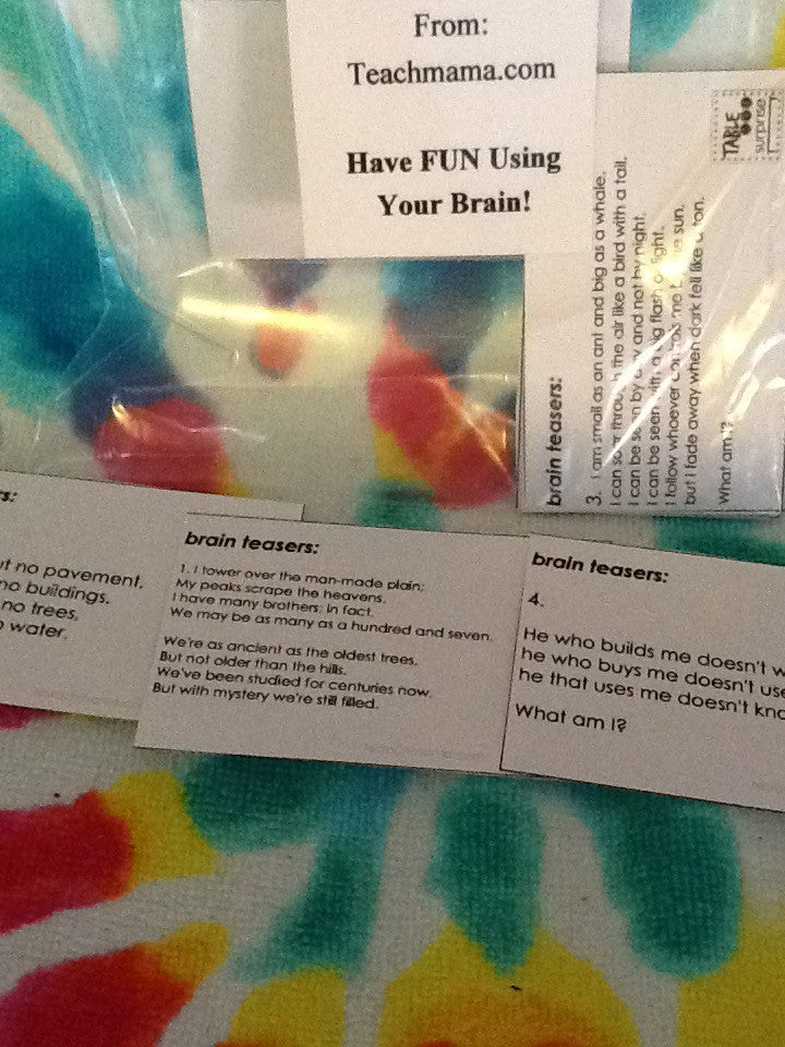 Brain Teasers 16 2x4 Cards With ANSWER KEY – JAMsCraftCloset