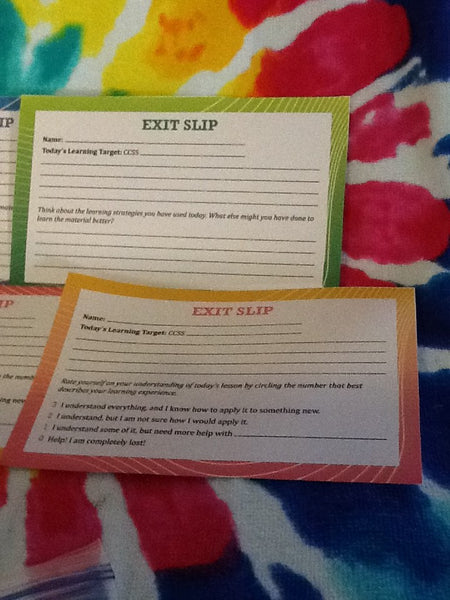 Reading 6 Exit Slips With CCSS Learning Targets – JAMsCraftCloset
