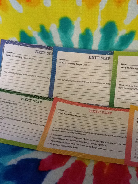Reading 6 Exit Slips With CCSS Learning Targets – JAMsCraftCloset