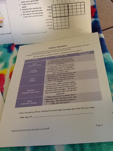 Critical Thinking Activity Learning Center 4 Activities ANSWER KEY The ...