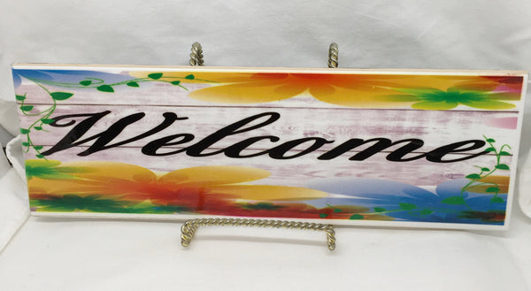 WELCOME 2 Ceramic Tile Porch Guest Room Sign Wall Art Gift Idea Home D ...