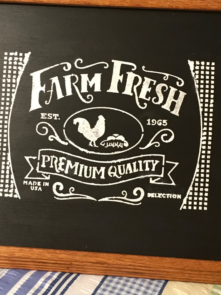 FARM FRESH Framed Wall Art Hand Painted Home Decor Gift Kitchen Decor ...