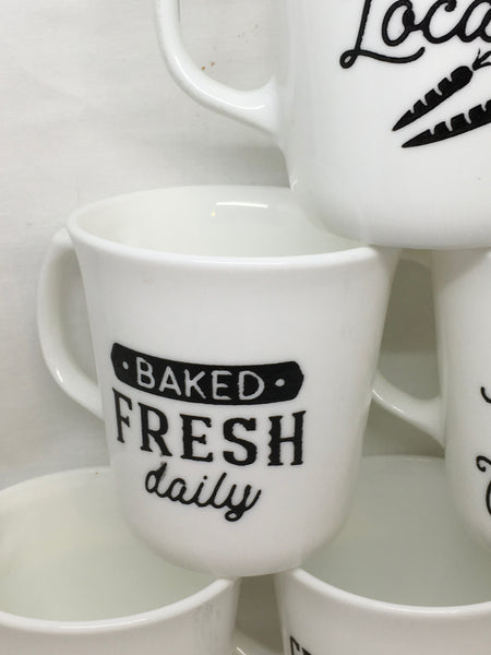 Farmhouse Country Kitchen Decor Mug Cup Coffee Hand Painted Barware Gi ...