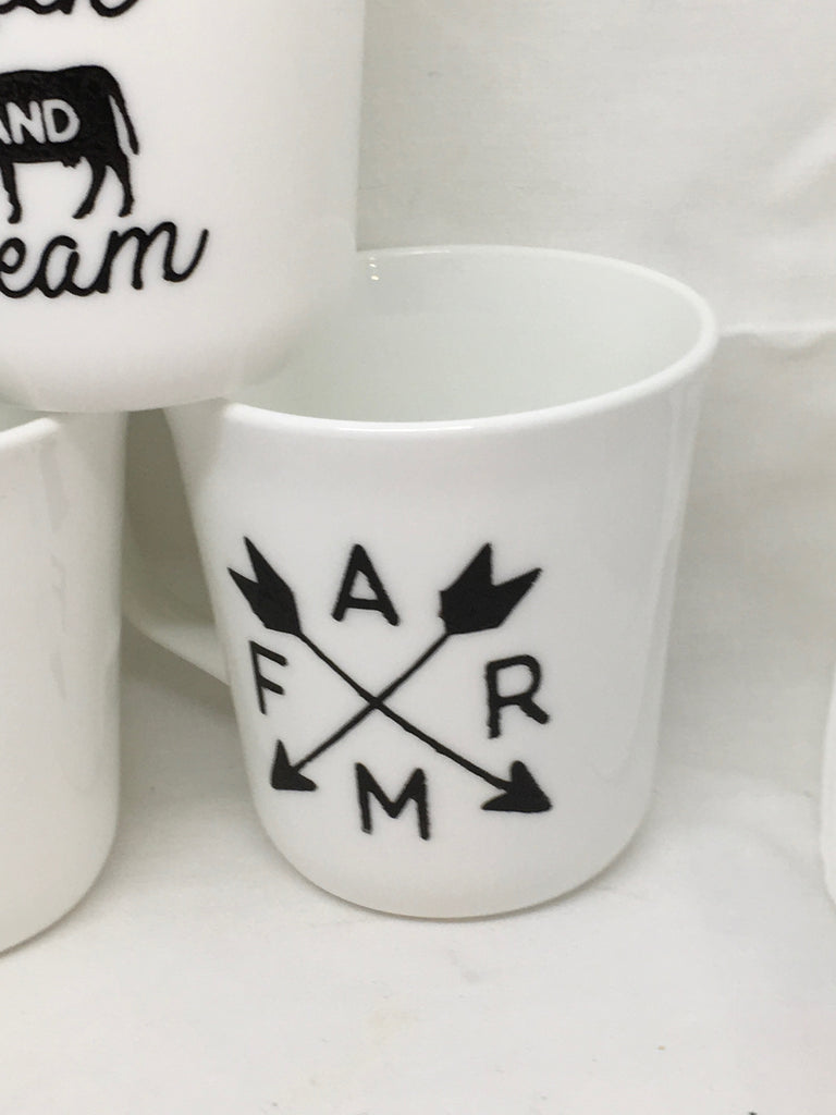 Farmhouse Country Kitchen Decor Mug Cup Coffee Hand Painted Barware Gi ...