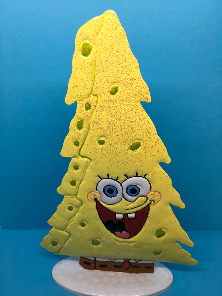 SpongeBob SquarePants Metal Christmas Tree With Glitter Nickelodeon c ...