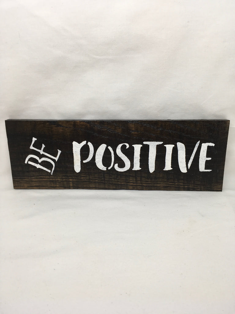 BE POSITIVE Wooden Sign Positive Words Handmade Hand Painted Gift Idea ...
