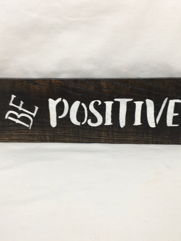 BE POSITIVE Wooden Sign Positive Words Handmade Hand Painted Gift Idea ...