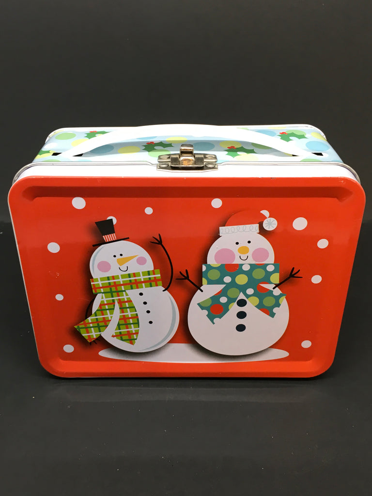 Lunch Box Tiny Snowmen Lunch Box Storage Toddler Gift Holiday Decor ...