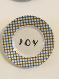 Plate Hand Painted Upcycled Repurposed Positive Saying JOY Plate Home ...