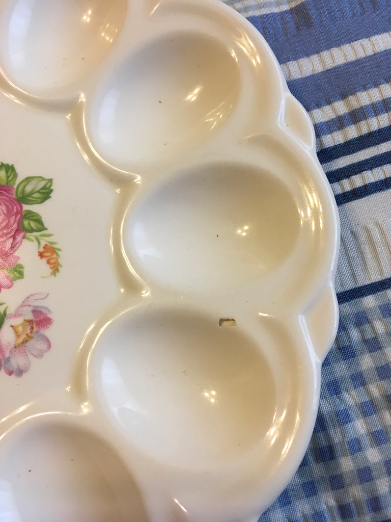 E & R American Artware Deviled Egg Plate Platter Floral 1930's Flowers – JAMsCraftCloset