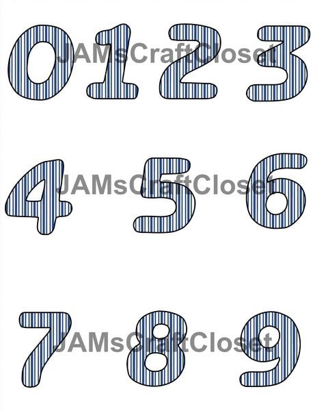 NUMBER SETS Digital Graphic Design Typography Clipart SVG-PNG Sublimat ...