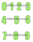 NUMBER SETS Digital Graphic Design Typography Clipart SVG-PNG Sublimat ...
