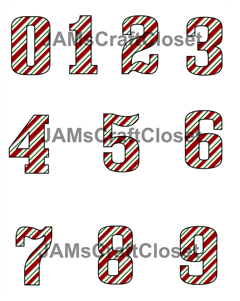 NUMBER SETS Digital Graphic Design Typography Clipart SVG-PNG Sublimat ...