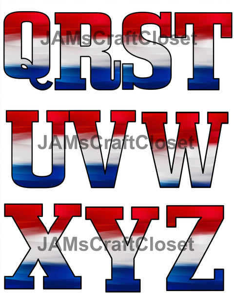 ALPHABET SET Digital Graphic Design Typography Clipart SVG-PNG Sublima ...