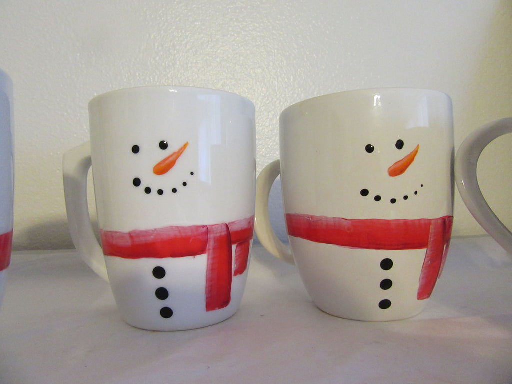 Mugs Snowman Hand Painted Holiday – JAMsCraftCloset