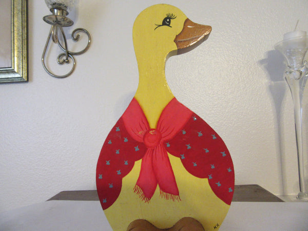 Shelf Sitter Duck Unique Vintage Wooden Handmade Hand Painted ...
