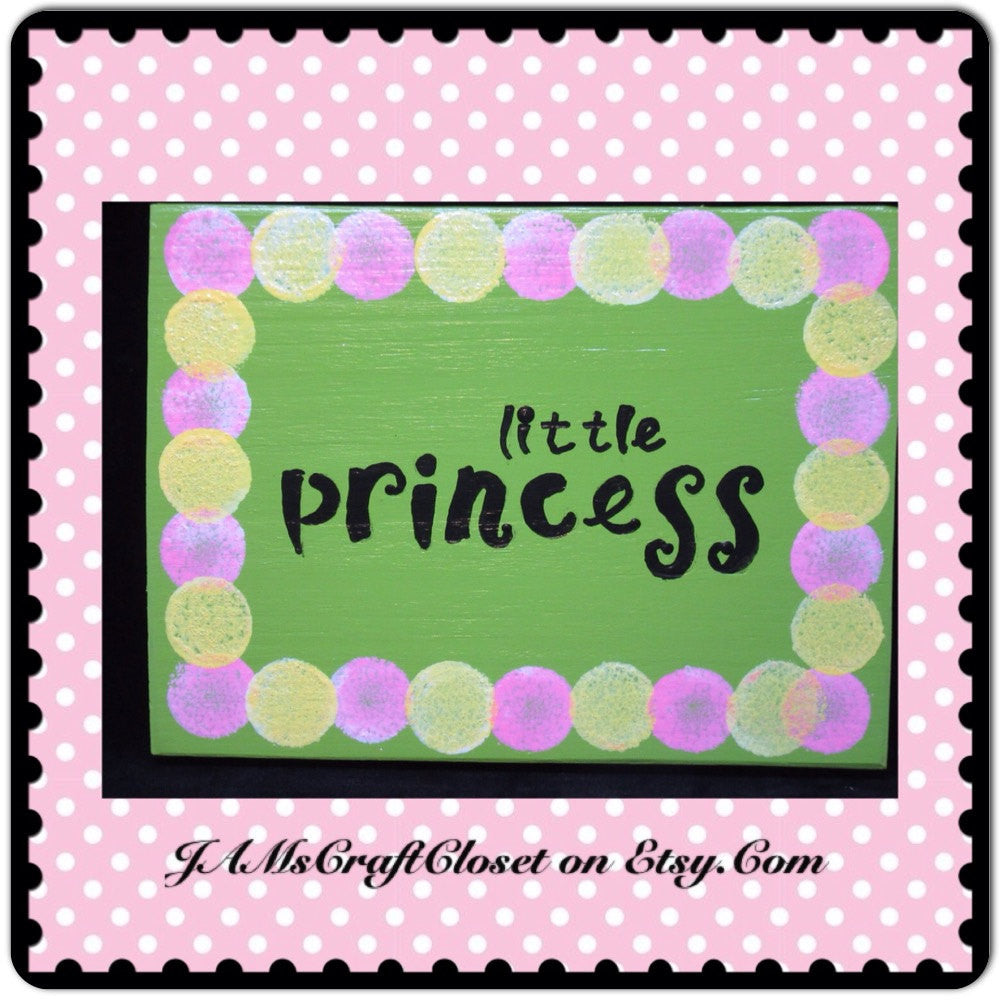 Sign Green Wooden Princess Wall Art Handmade Hand Painted – JAMsCraftCloset